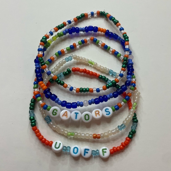 Hand Crafted | Jewelry | University Of Florida Beaded Bracelets | Poshmark